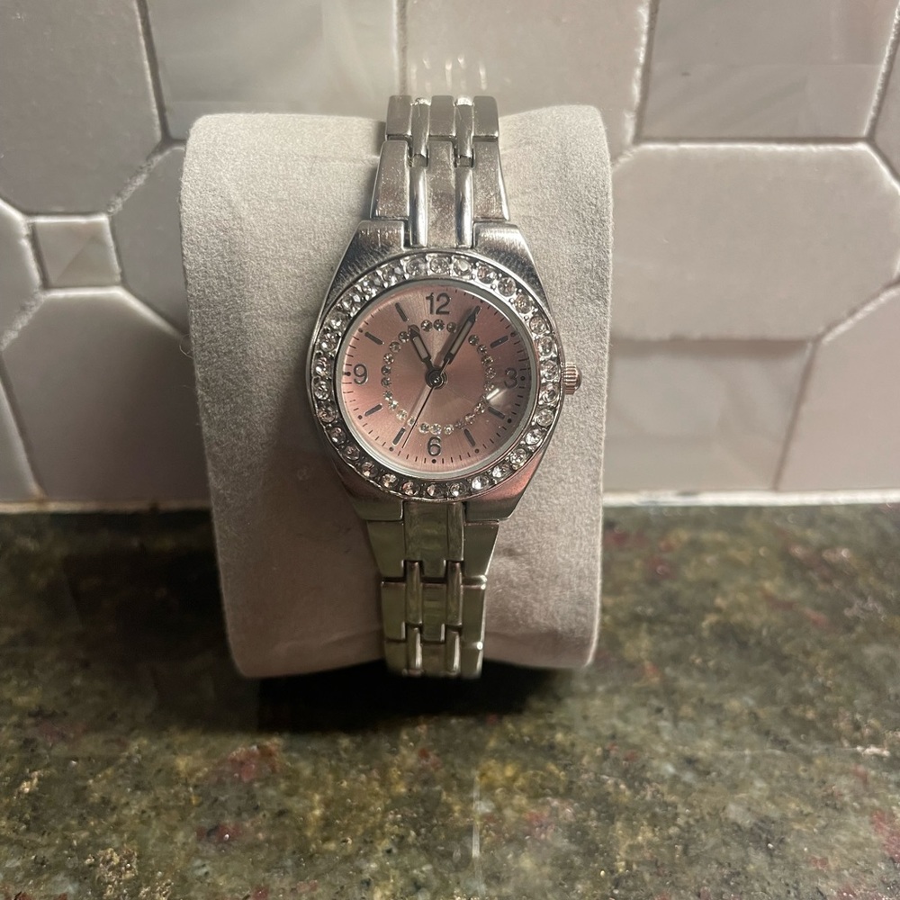 Bejeweled Silver Watch - Gem